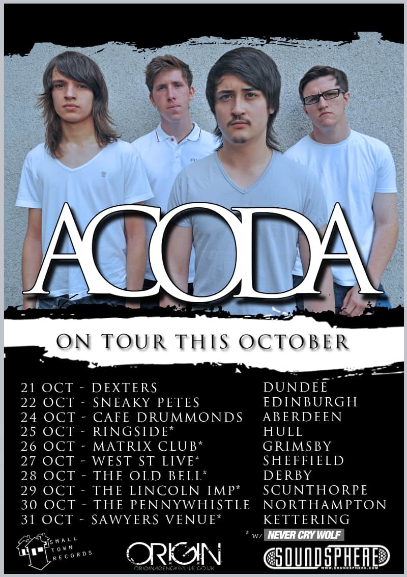 Soundsphere magazine sponsors Acoda's UK tour - Soundsphere magazine