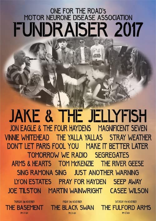 One For The Road's MNDA Fundraiser announced for November - Soundsphere ...