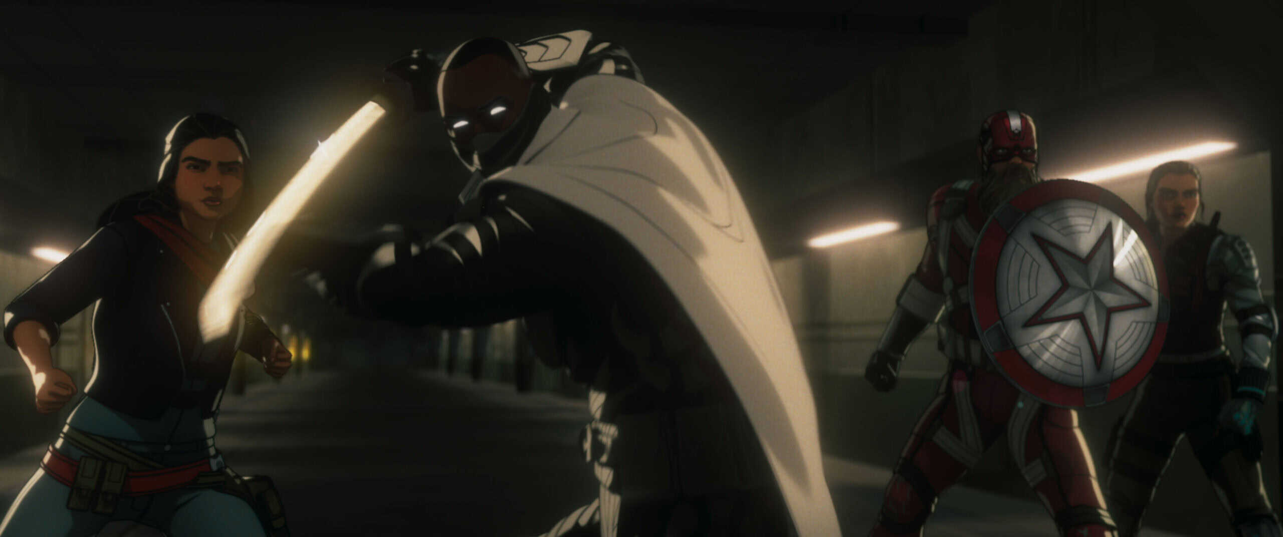 Iman Vellani as Kamala Khan, Todd Williams as Blade Knight, David ...