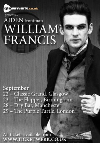 William Francis announces solo tour - Soundsphere magazine
