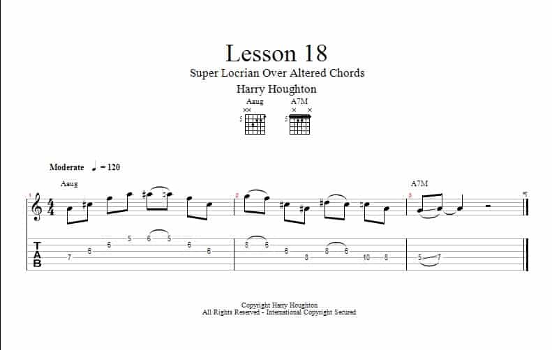 Soundsphere lesson 18 - super locrian over altered chords - Soundsphere ...